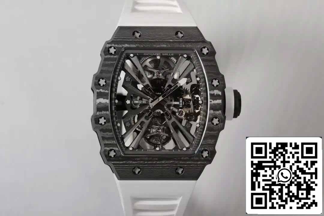 Richard Mille RM12-01 Tourbillon 1:1 Best Edition RM Factory Carbon Fi ...