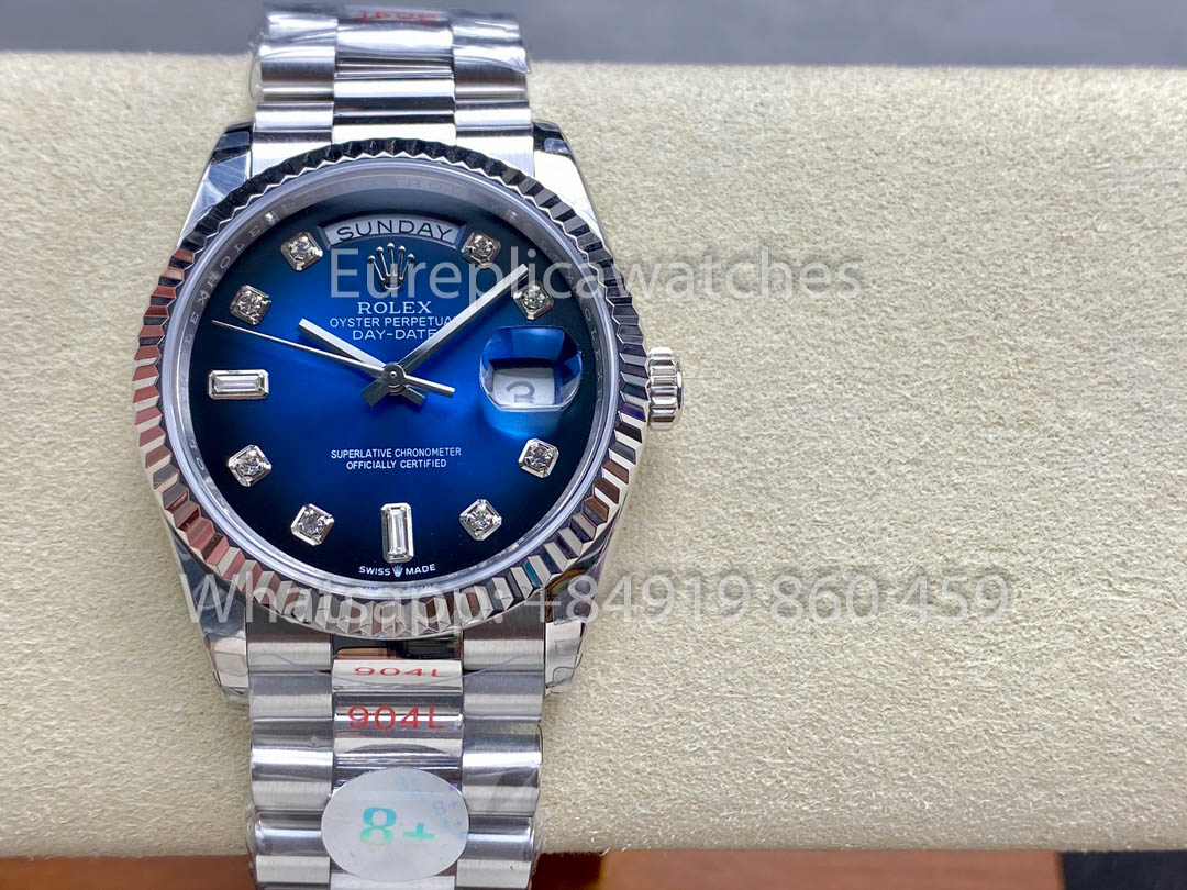 Rolex Day Date 128239-0023 White Gold 1:1 Best Clone 8+ Factory Counte ...