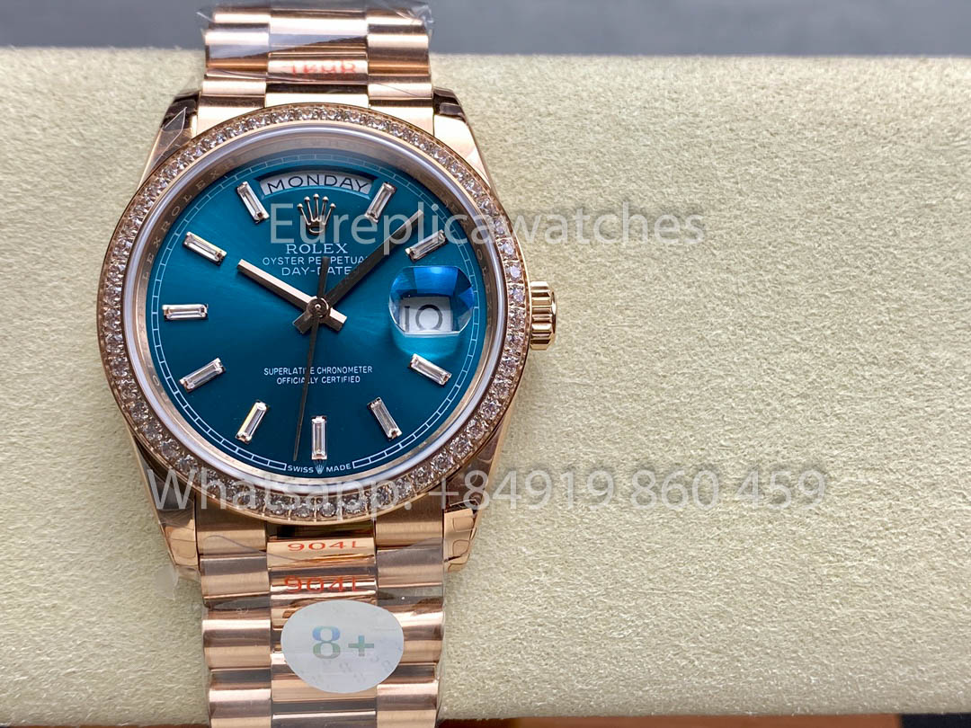 Rolex Day Date m128395tbr-0032 Rose Gold 1:1 Best Clone 8+ Factory Cou ...