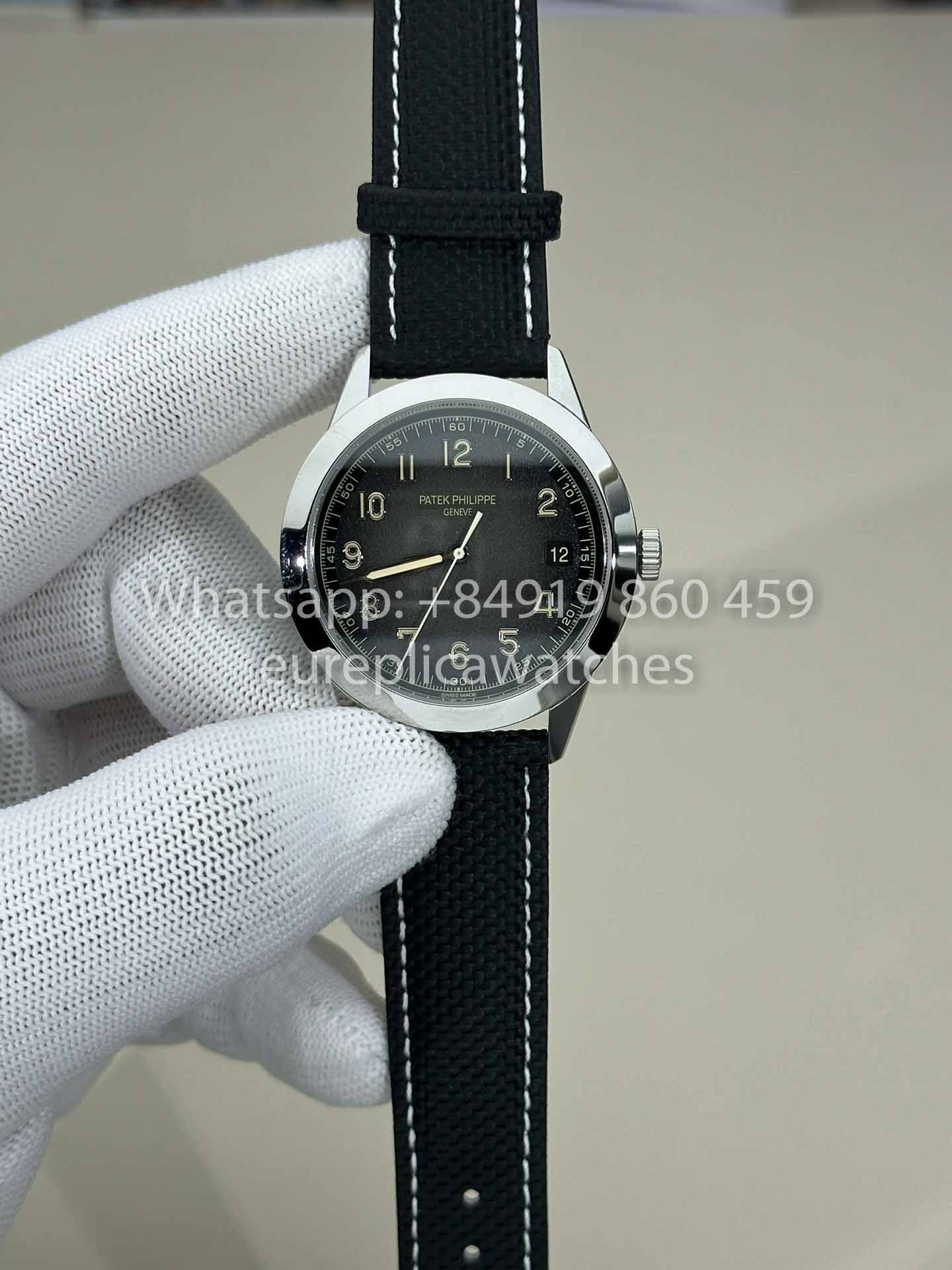 Patek Philippe Calatrava 5226G-001 Fabric Strap 1:1 Best Clone GR upgr ...