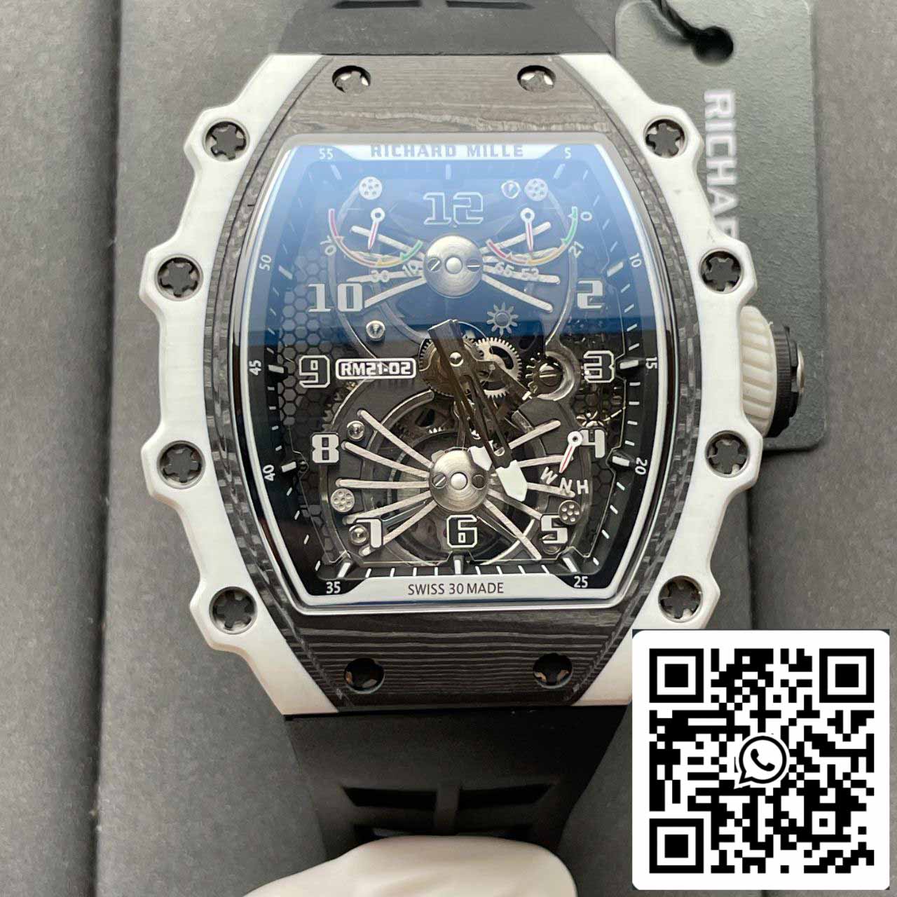 Richard Mille RM21-02 1:1 Best Edition RM Factory Tourbillon Carbon ca ...