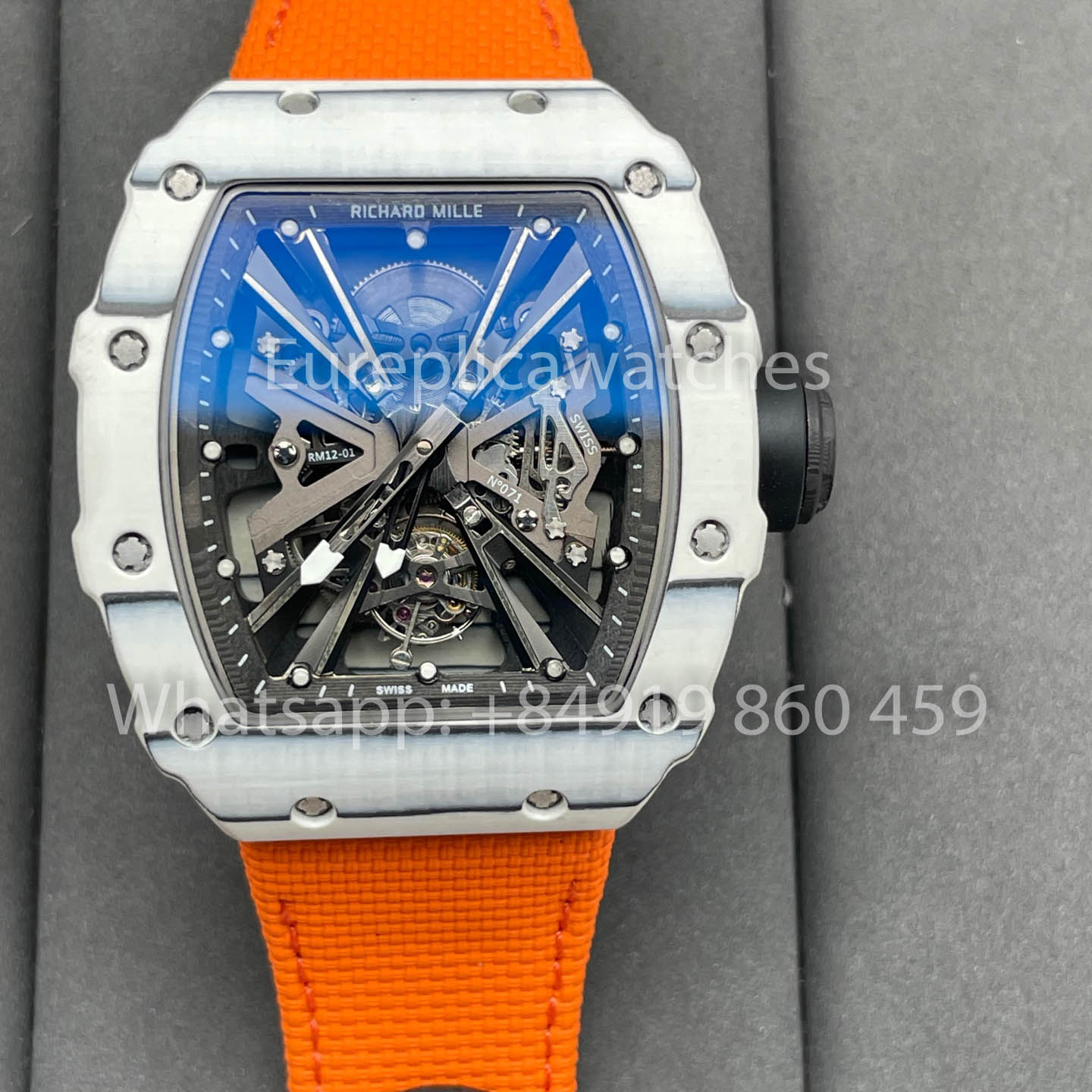 Richard Mille RM12-01 Tourbillon 1:1 Best Edition RM Factory Carbon Fi ...