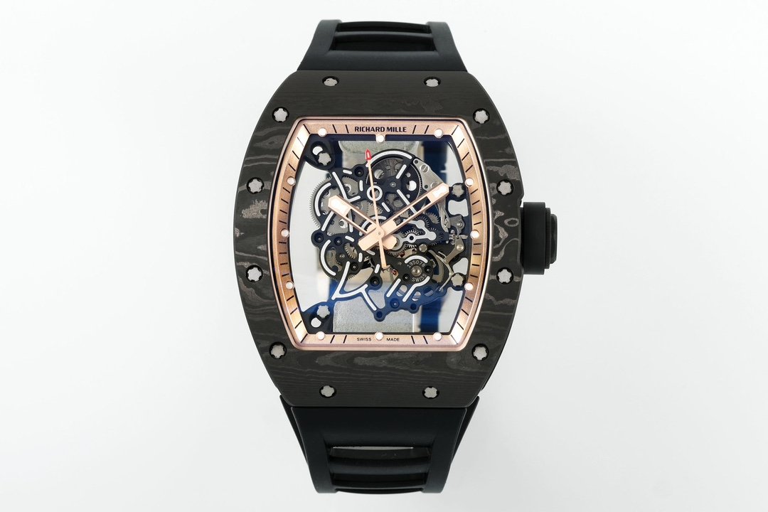 RICHARD MILLE RM055 ZF 2024 1:1 Best Edition Carbon Fiber Case Rose Go ...