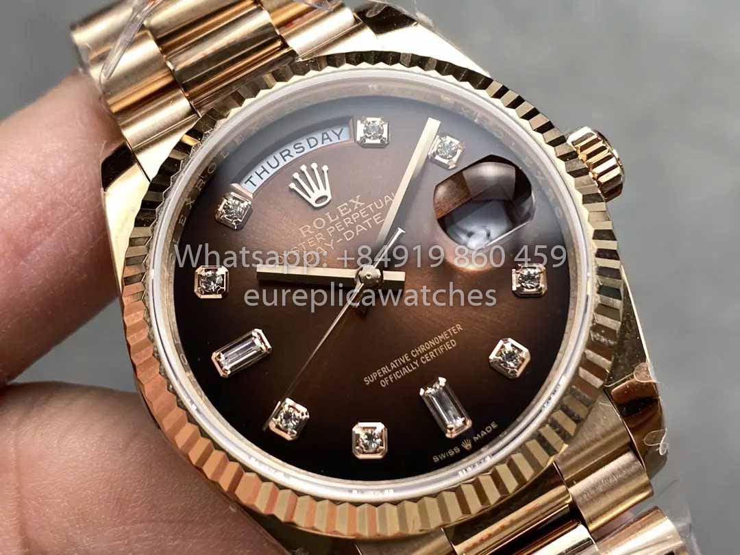 Rolex Day Date M128235-0037 ombre Dialmond Dial QF Factory 1:1 Best Cl ...
